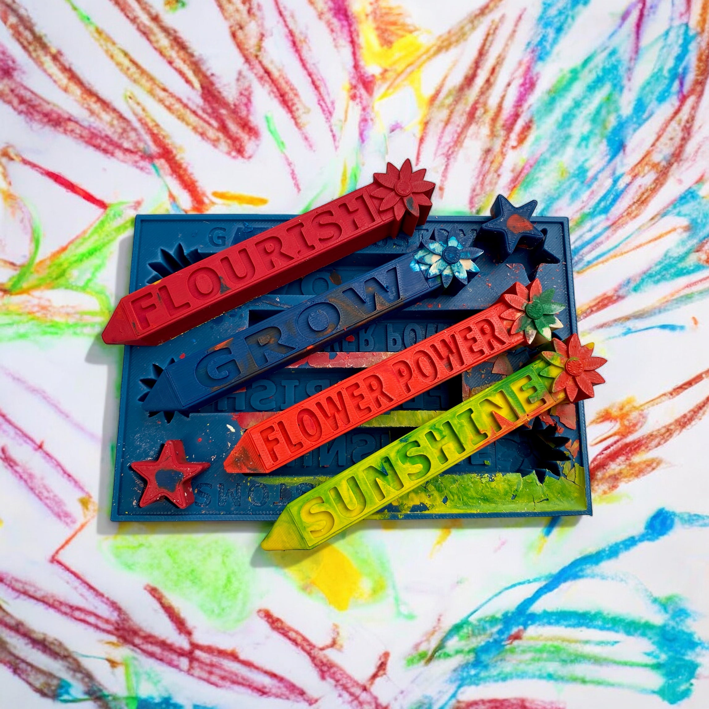 Custom Crayon Mold - Flowers – Gatsby Customs